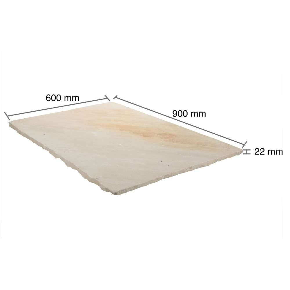 Fossil Mint Riven Sandstone 600x900 Paving Slabs – The Stonemart Ltd