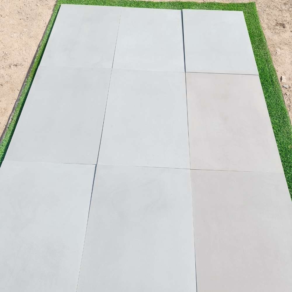 Kandla Grey Smooth Sandstone 600x900 Sawn Edged Paving Slabs – The ...