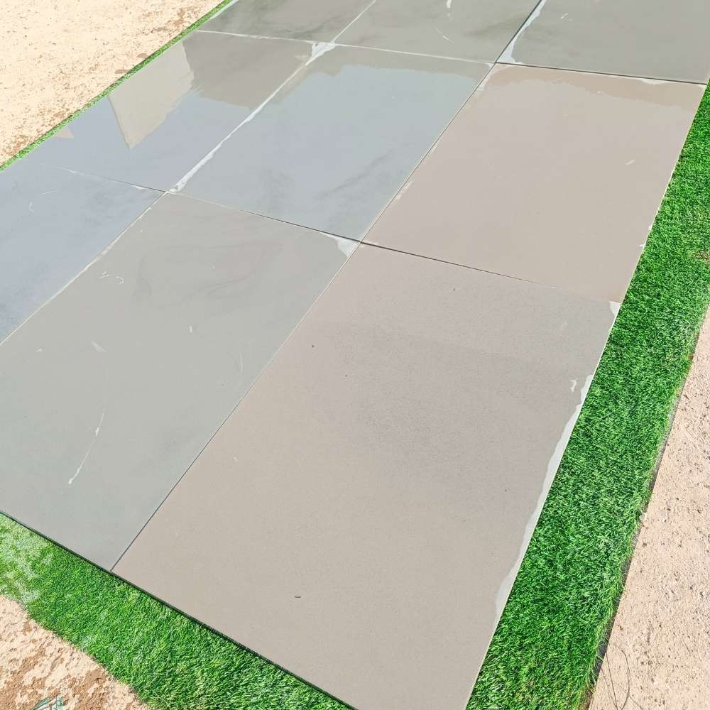 Kandla Grey Smooth Sandstone 600x900 Sawn Edged Paving Slabs – The ...
