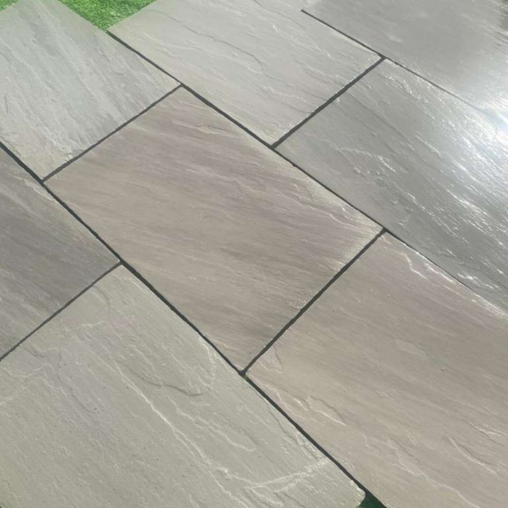Kandla Grey Riven Sandstone 600x900 Paving Slabs – The Stonemart Ltd
