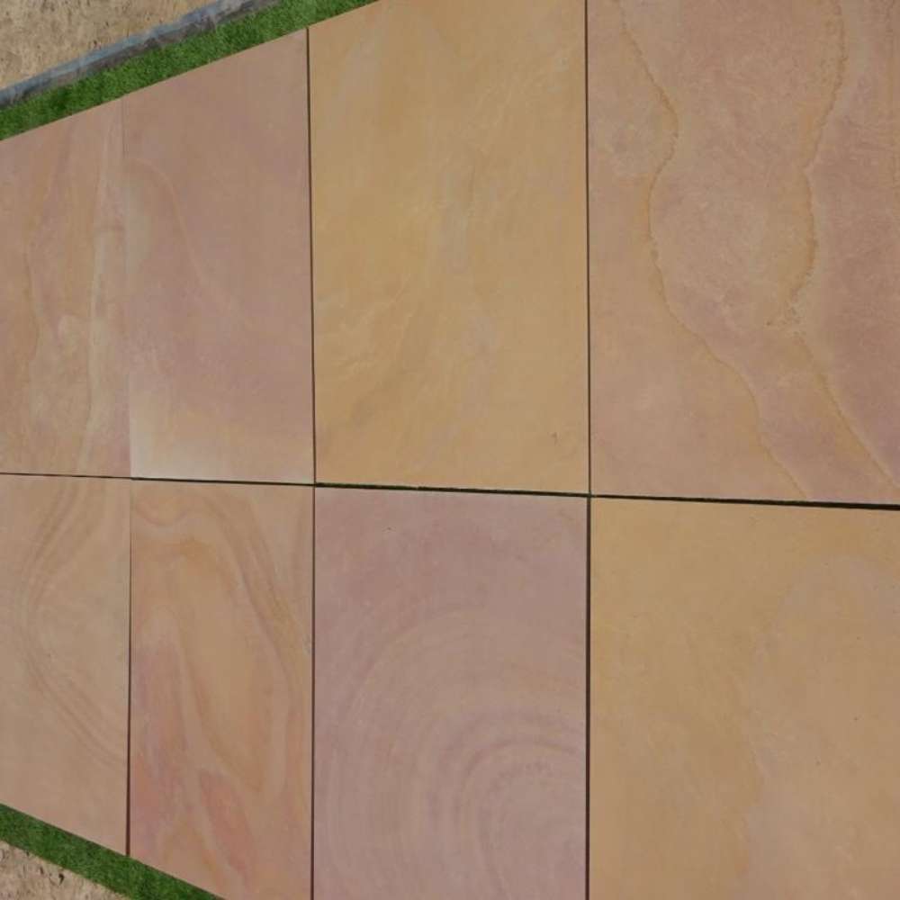 Rippon Buff Smooth Sandstone 600x900 Sawn Edged Paving Slabs – The ...