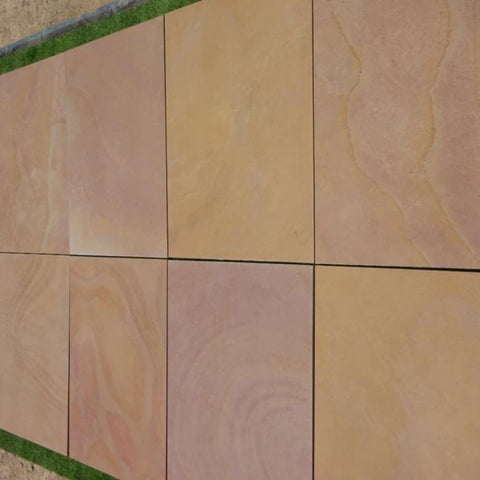 Rippon Buff Smooth Sandstone 600x900 Sawn Edged Paving Slabs – The ...