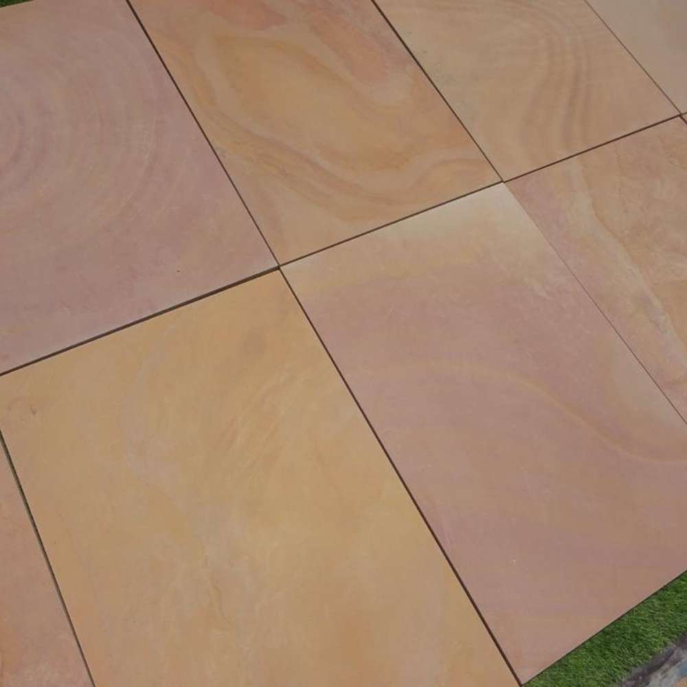 Rippon Buff Smooth Sandstone 600x900 Sawn Edged Paving Slabs – The ...