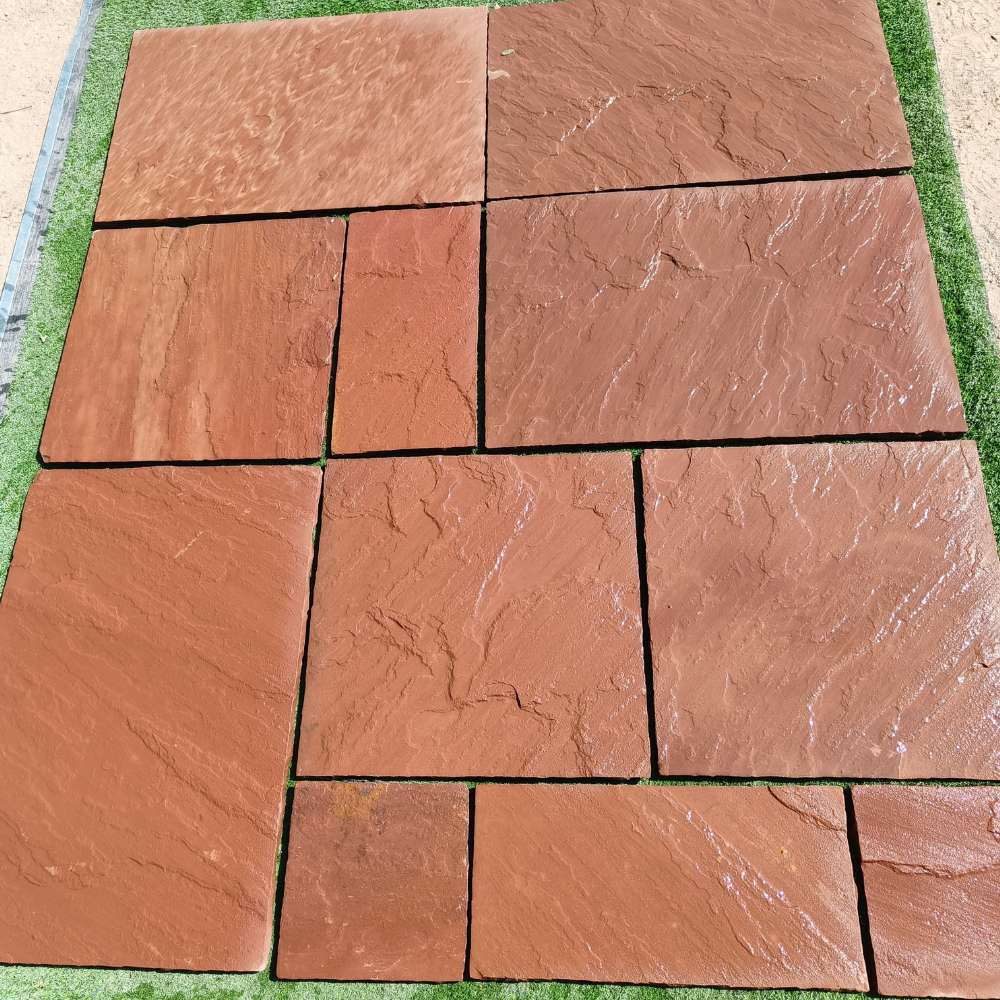 Modak Riven Sandstone Mixed Patio Paving Slabs – The Stonemart Ltd