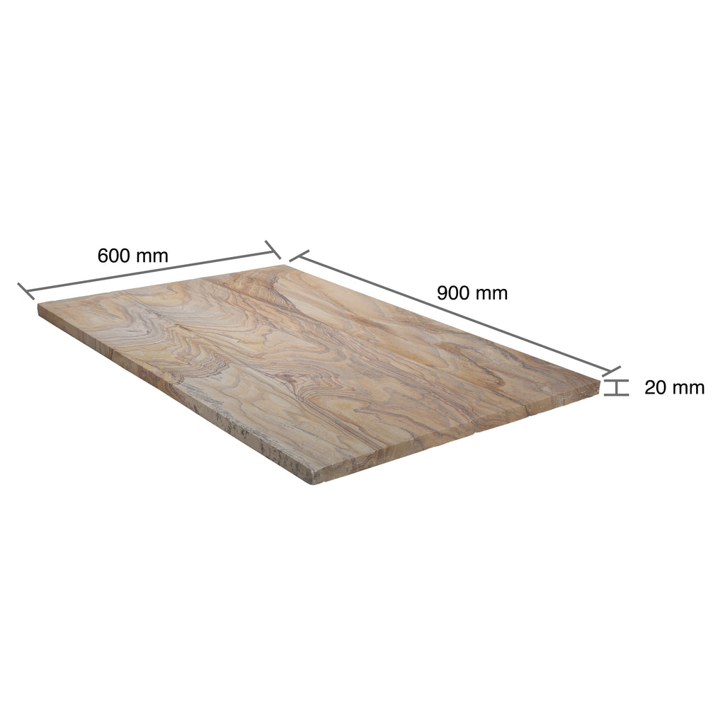 Rainbow Smooth Sandstone 600x900 Sawn Edged Paving Slabs – The ...