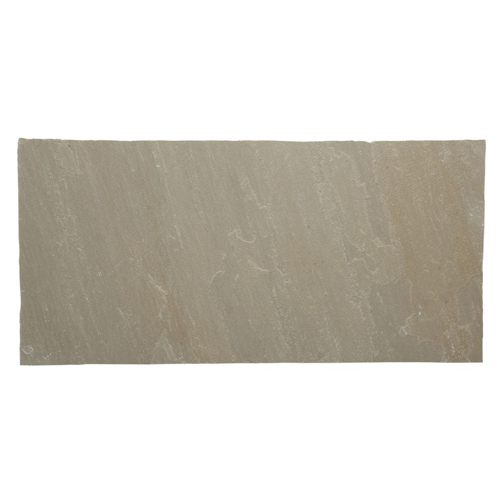 Raj Green Riven Sandstone 600x290 Paving Slabs - 18mm – The Stonemart Ltd