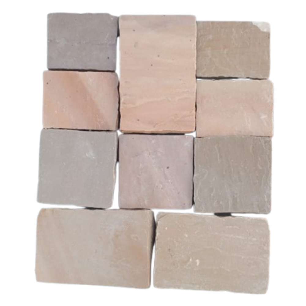 Rippon Buff Tumbled Sandstone Paving Setts – The Stonemart Ltd