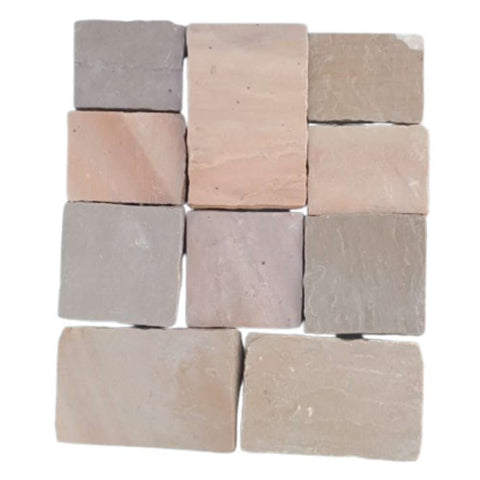 Rippon Buff Tumbled Sandstone Paving Setts – The Stonemart Ltd