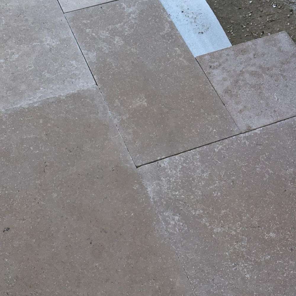 Sahara Pearl Tumbled Limestone Mixed Patio Paving Slabs – The Stonemart Ltd