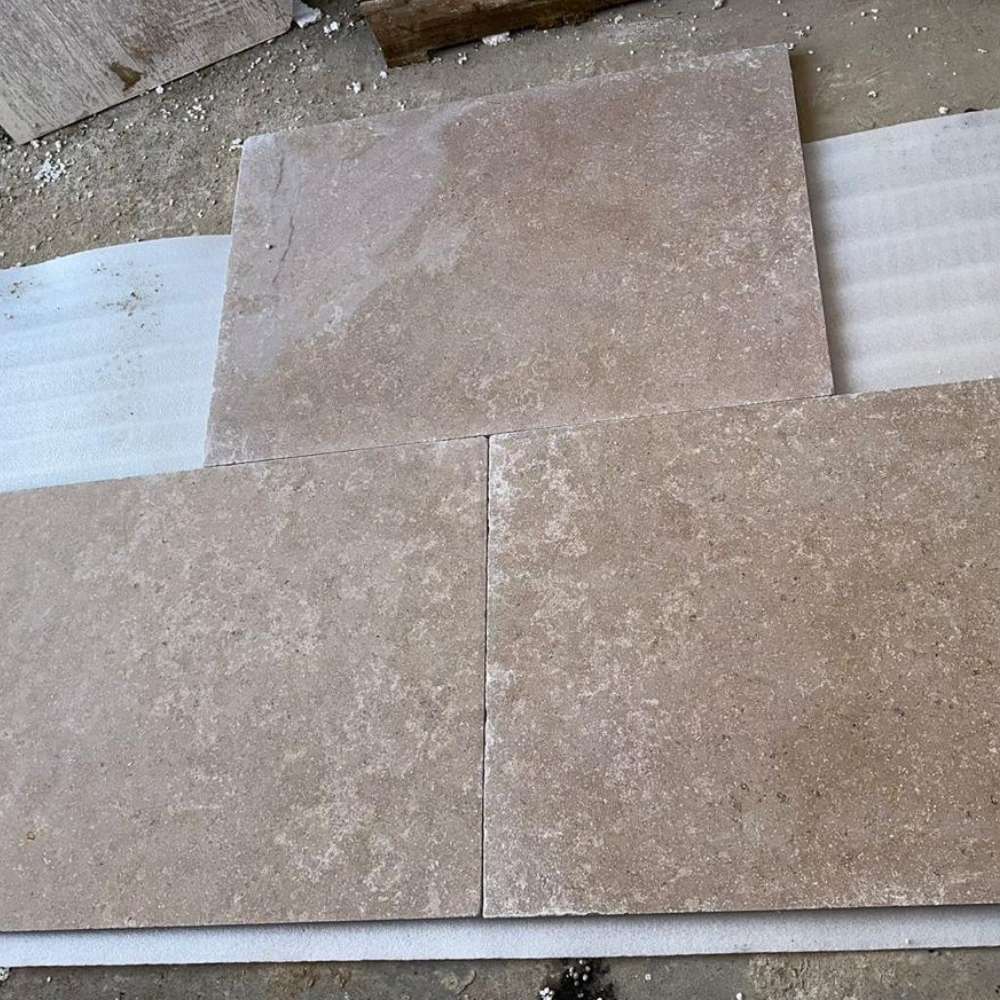 Sahara Pearl Tumbled Limestone 600x900 Paving Slabs – The Stonemart Ltd